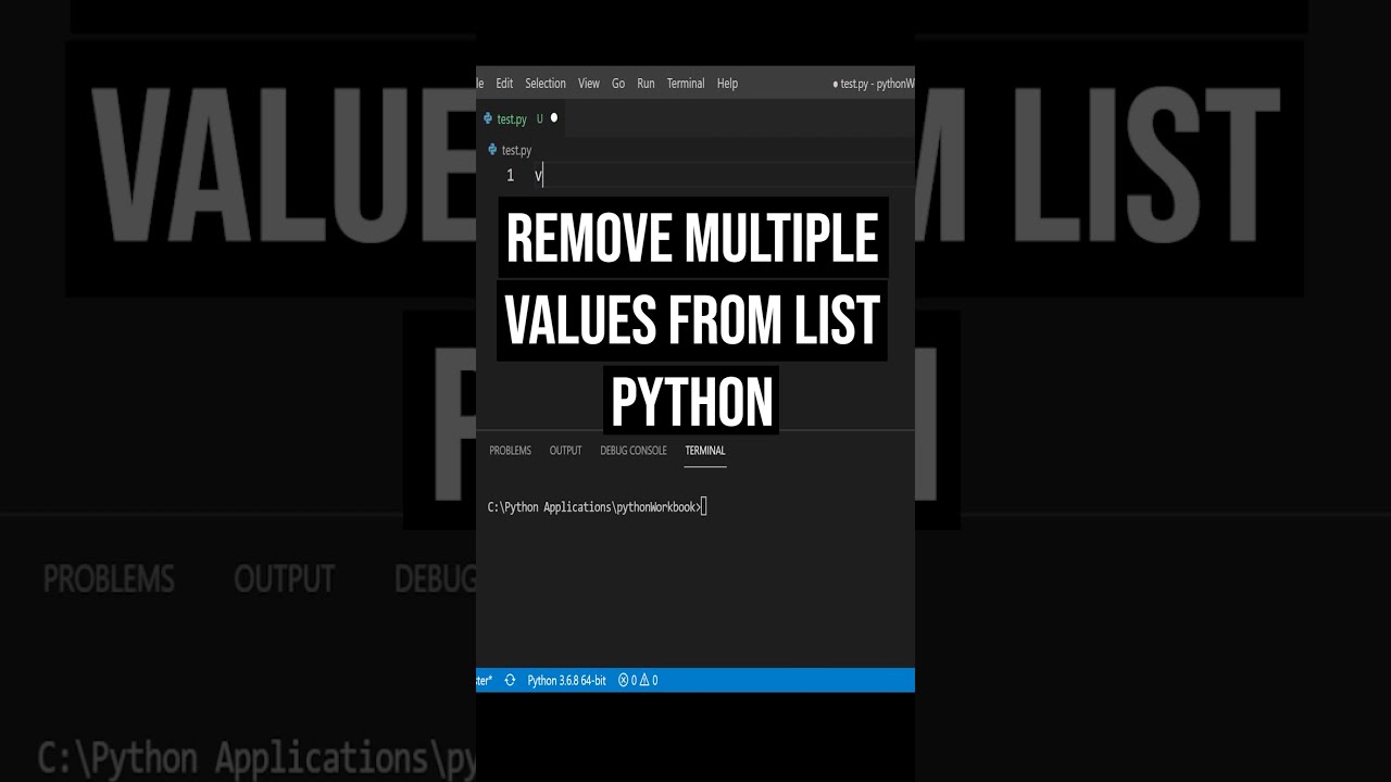 Easiest way to remove multiple values from list python | python tutorial #Shorts