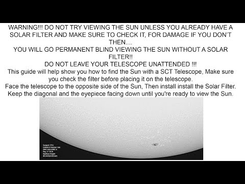 How To Find the Sun with a Schmidt–Cassegrain Telescope