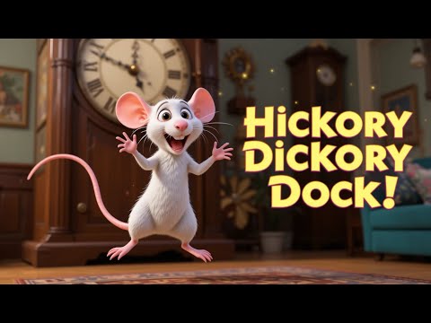 Hickory Dickory Dock 🕰️ | New Funny Mouse Song for Kids | Nursery Rhyme 3D Cartoon Pixar Style