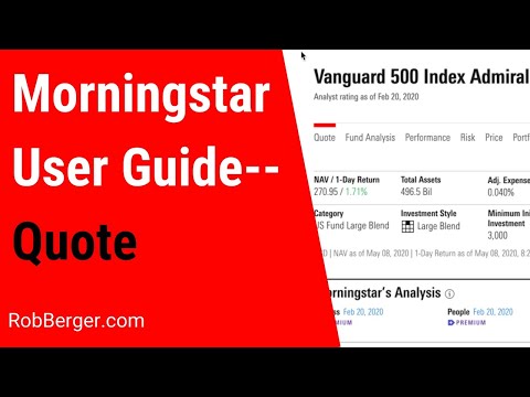 Morningstar Quote Page [Video #2]
