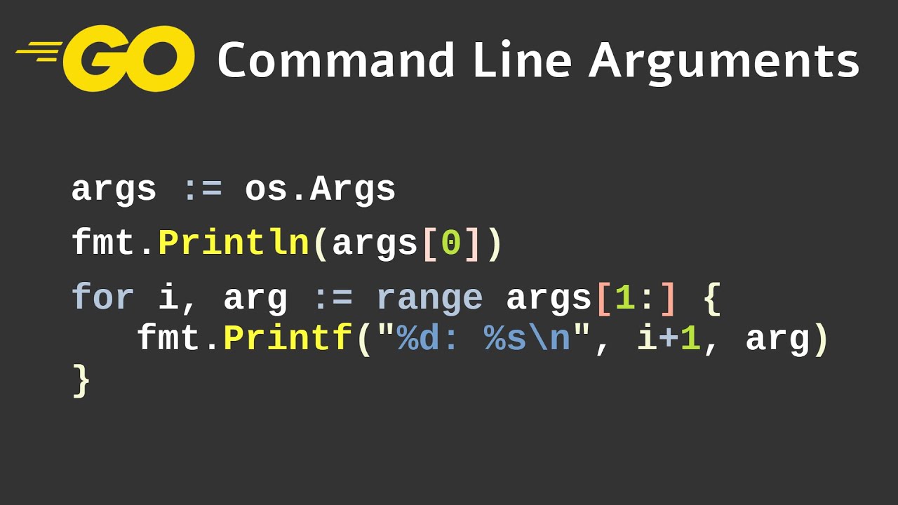 Command line arguments - Go programming language tutorial (16)