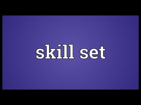 Skill set Meaning