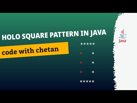 square hollow pattern in Java by code with chetan