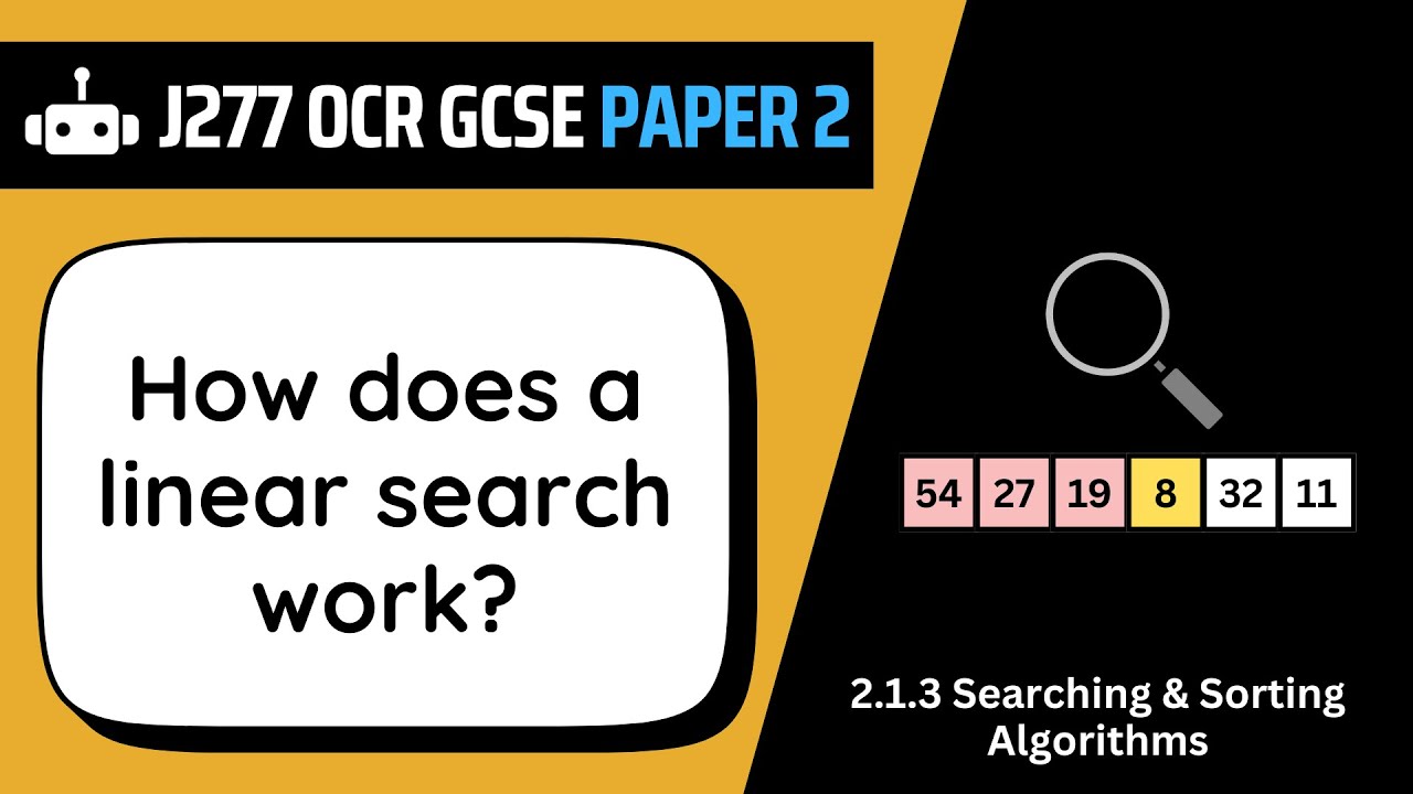 Linear Search | 1.3 | OCR GCSE Computer Science | J277