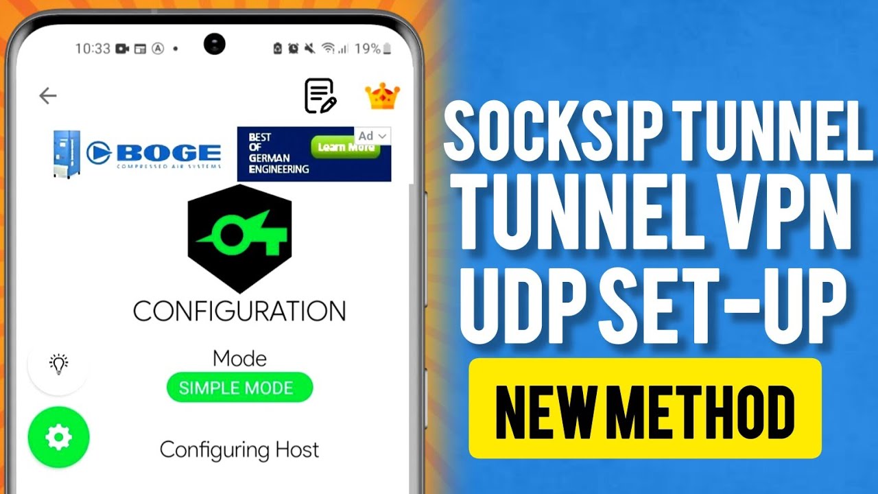 Socksip Tunnel Vpn UDP Configuration For Enhanced & Secure Internet