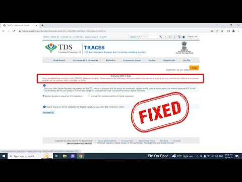 Error in establishing connection with TRACES WebSocket Esigner. TDS