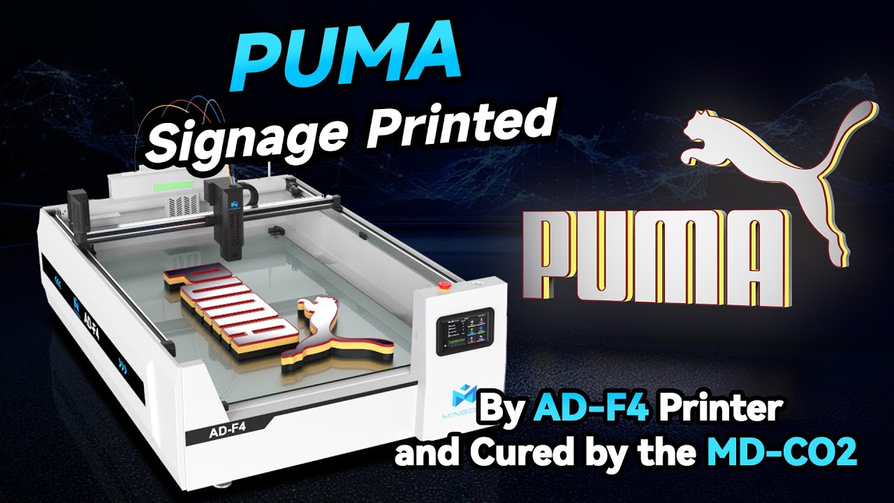 PUMA Sign — Printed by MINGDA AD-F4 3D Printer and cured by the MD-CO2