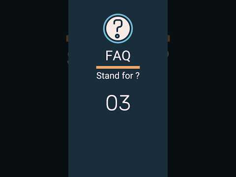 FAQ means ? #faq