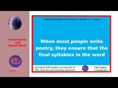 Common Rhyme Patterns in Poems: Pay attention to words that rhyme