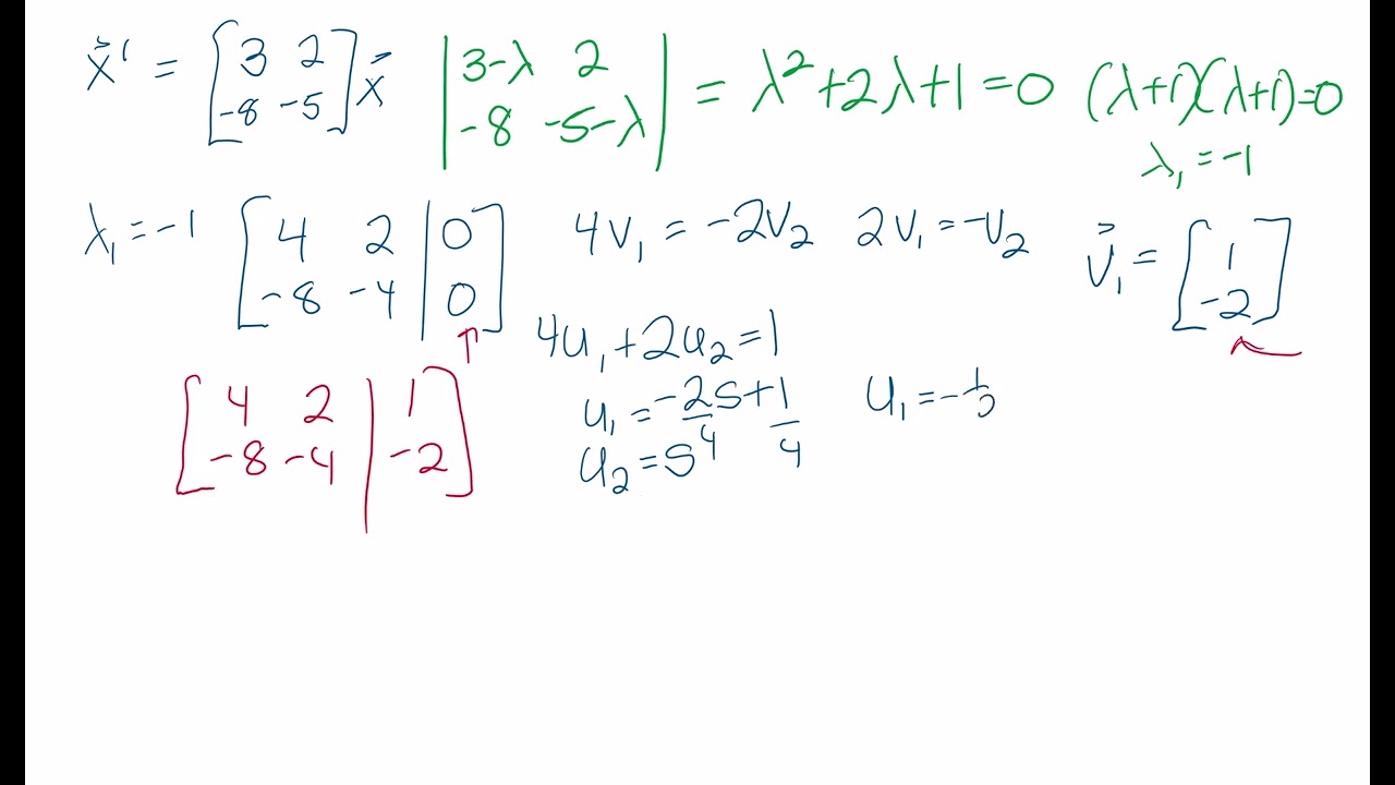 DE System with Generalized Eigenvector