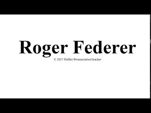 ROGER FEDERER pronunciation 🔥