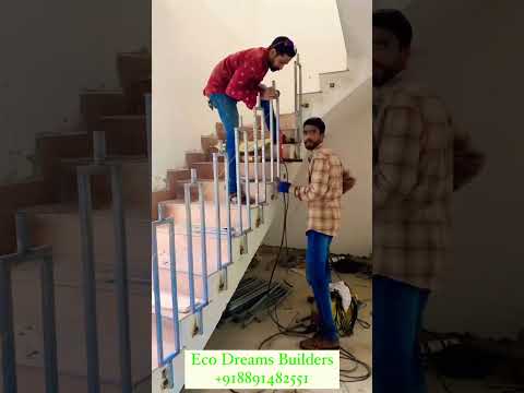 Staircase Handrail in Vypin #interiordesign #handrailing #woodworking #railing #construction