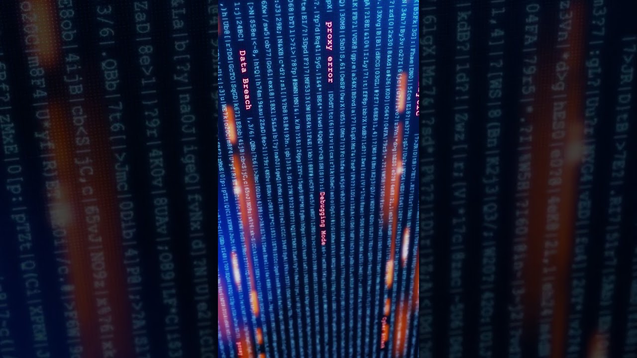 #Computer #matrix #background stream of binary code. Digits on screen.