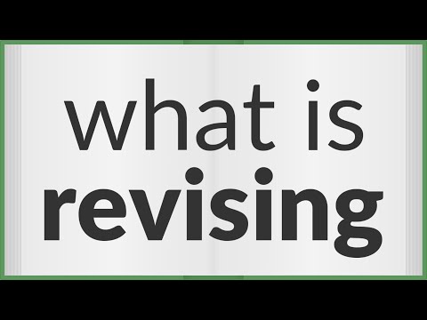 Revising | meaning of Revising