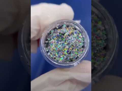 shinner glitter and solid builder gel nail