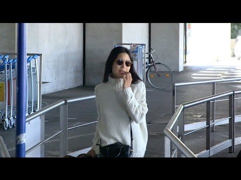 EXCLUSIVE : Julia Jones arriving in Cannes via Nice airport