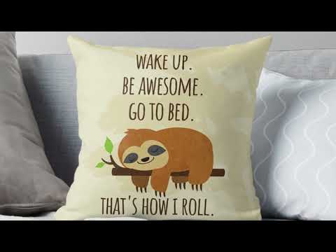 Wake Up Be Awesome Go To Bed Shirt | funny lazy sloth for sloth lovers T Shirts
