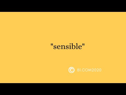 ‘ sensible’ meaning