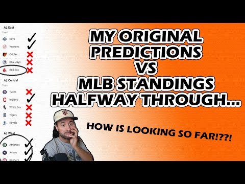 My Preseason 2020 MLB Predictions vs Current Standings