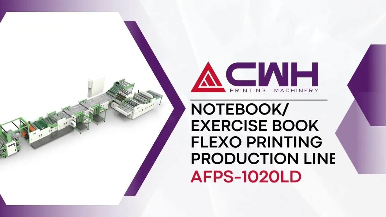 AFPS-1020LD CWH Notebook / Exercise Book Flexo Printing Production line