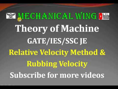 Theory of Machine Lecture -9 Relative Velocity Method & Rubbing Velocity.