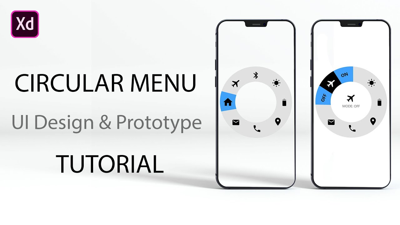 Circular Menu design | UI Design & Prototype | Adobe XD Tutorial