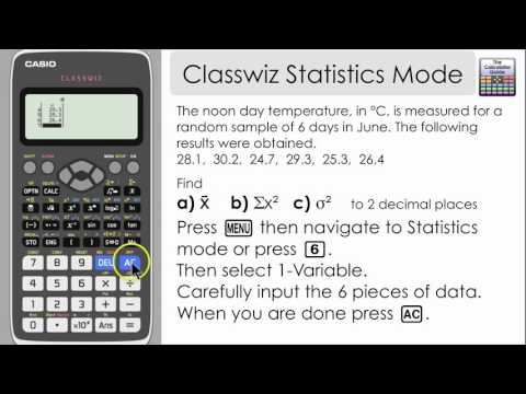 Casio Classwiz fx-991EX Statistics | Find Mean, Variance, Standard Deviation & Summary Statistics