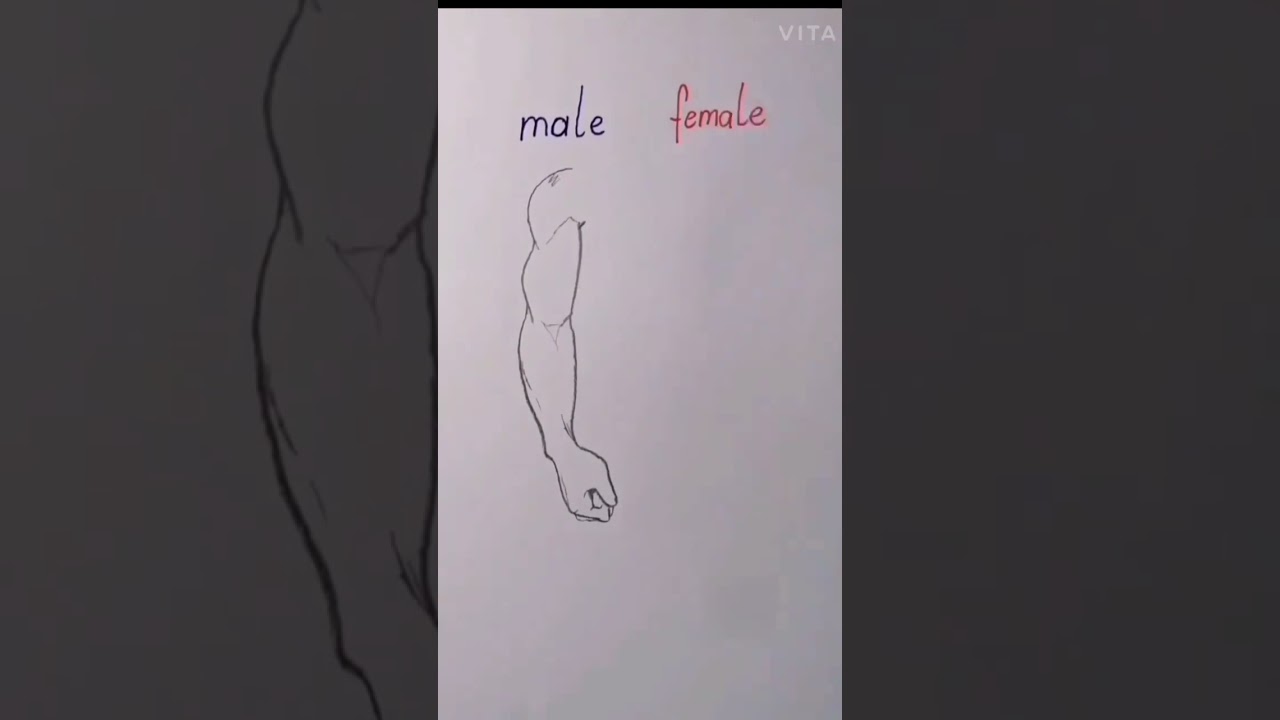 How to draw Male-Female arms (Easiest way).