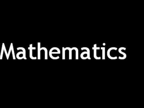 How to Pronounce Mathematics