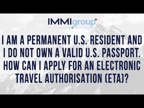 As a US permanent residence, Can I apply for (eTA)?