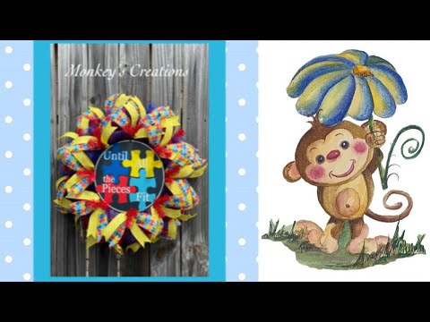 Autism Awareness Wreath | How to Make a Puzzle Piece Wreath | #homedecor