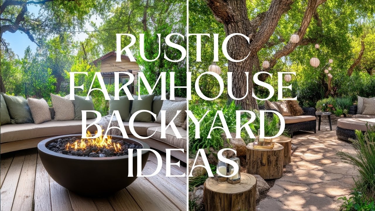 🌿 Rustic Farmhouse Backyard Ideas | Recycled DIY Garden Decor, Paths, Wood Projects & Focal Lighting