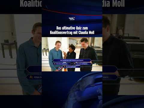 Das ultimative Quiz zum Koalitionsvertrag mit Claudia Moll | heute-show #shorts