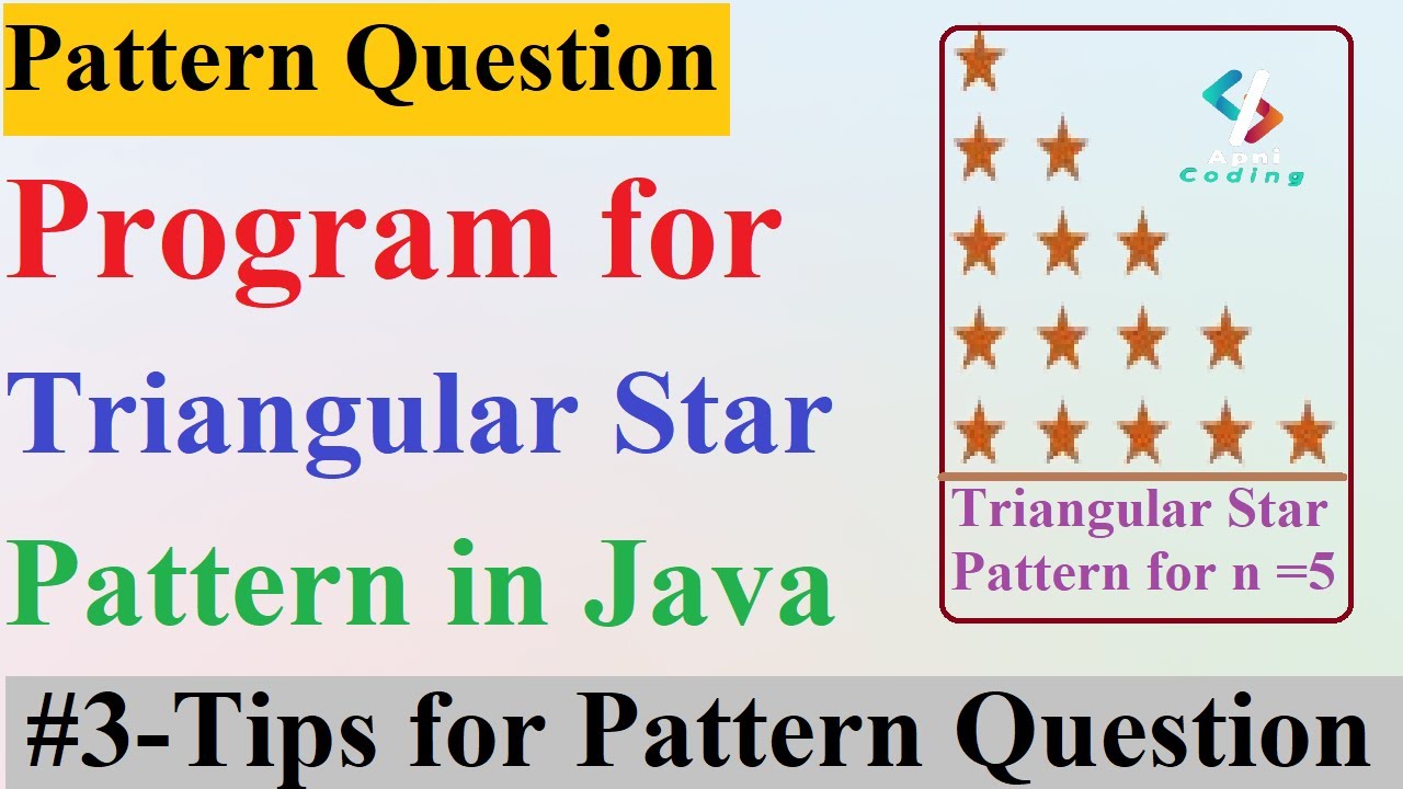 Q10:- Triangular Star Pattern | Triangular Star Pattern in Java | Pattern Questions in java