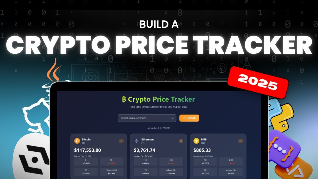 Build a Crypto Tracker with HTML, CSS & JavaScript Projects | Crypto Website Template Tutorial