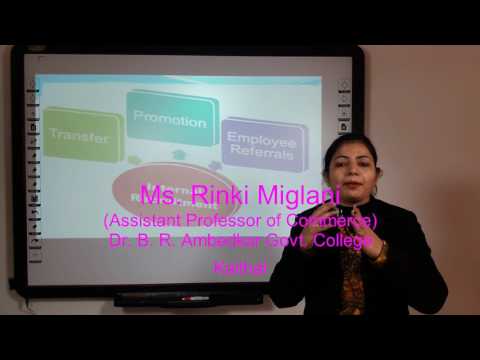 Management Part 2 of 4: Sources of Recruitment in Hindi under E-Learning Program