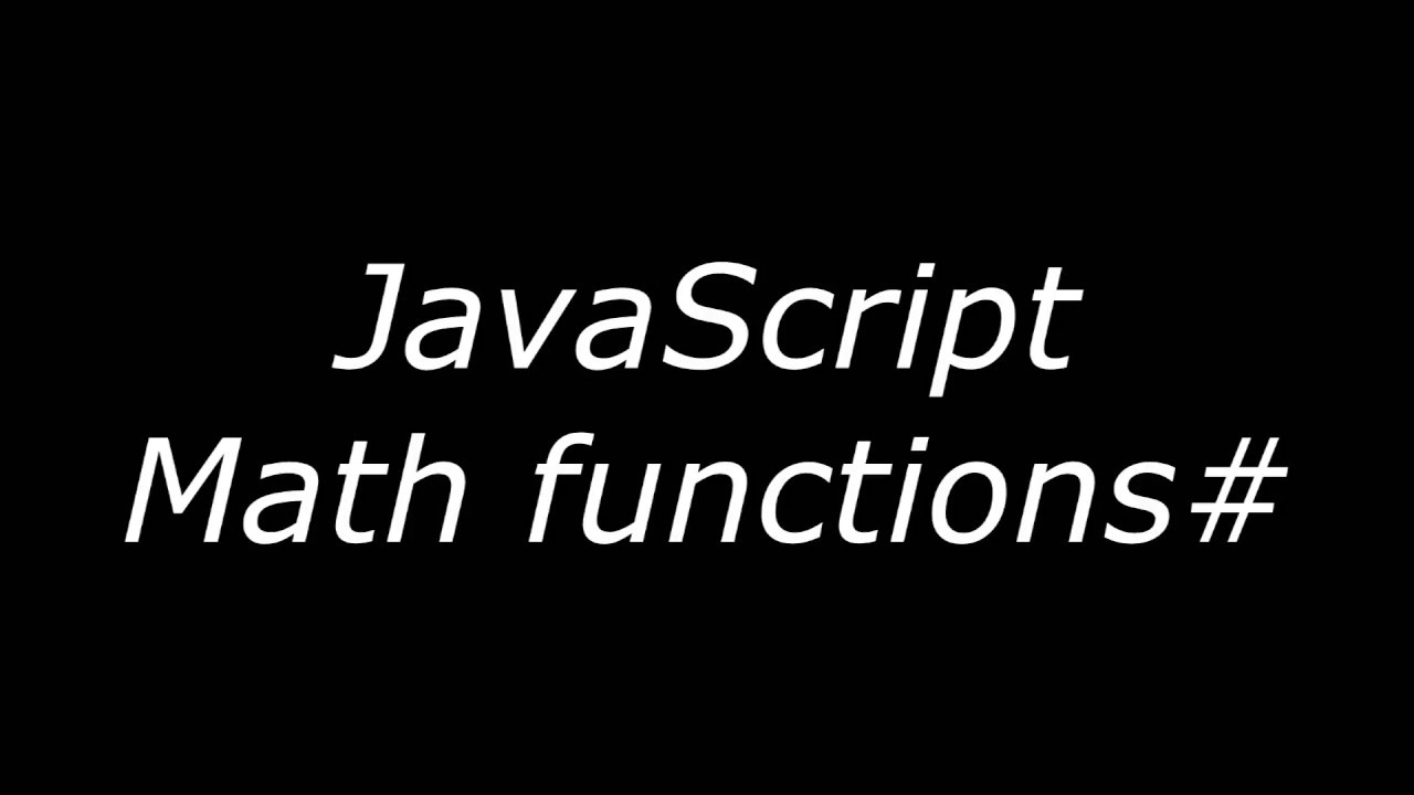 JavaScript math functions
