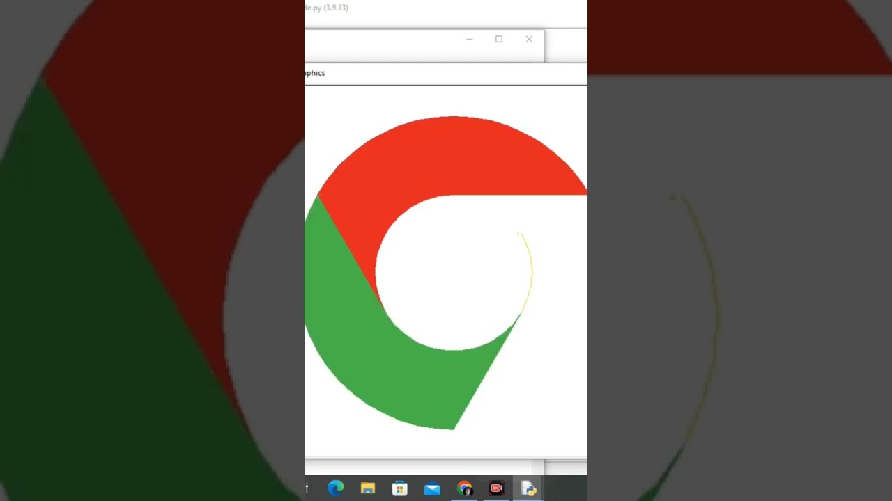 how to create google chrome logo in python | python programming #shorts #python