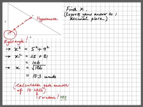 9 Mathematics Foundation. 6B. Pythagoras Theorem. Finding Side Lengths ...