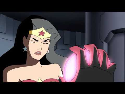 Flash uses the amulet on the Justice League