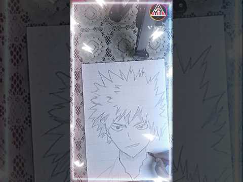 How to draw bakugo 😈 step by step - my hero academic #drawing #howtodrawanimeboy #youtubepartne