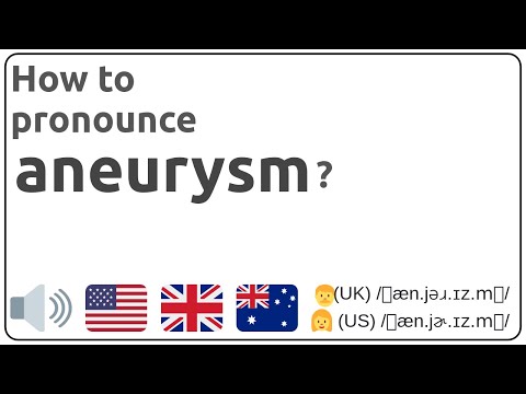 How to pronounce aneurysm in english?