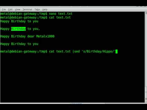 BASH Lesson sed substitute