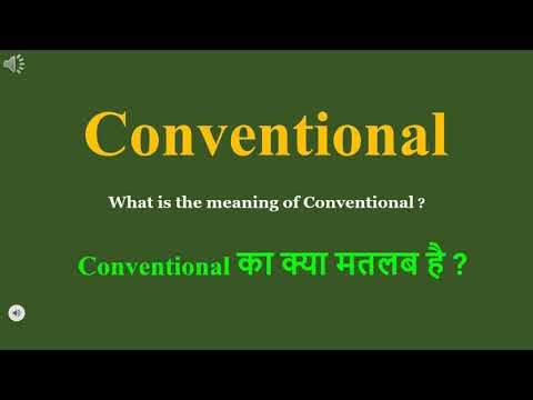 Conventional meaning in Hindi | Conventional ka kya matlab hota hai | daily use English words