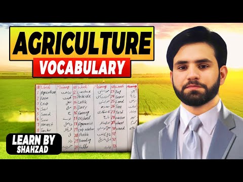 Learning Agriculture Vocabulary with Urdu Meanings | Shahzad Munir
