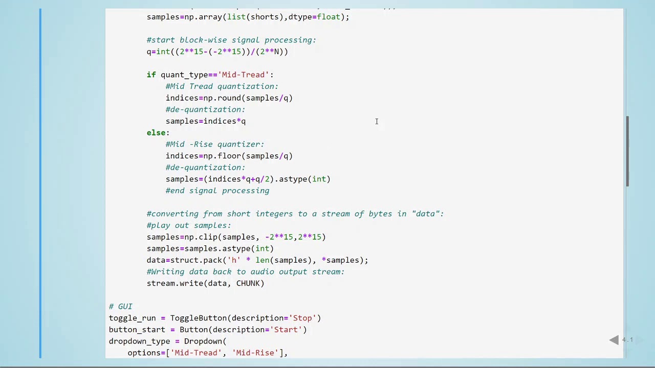 ADSP - 01 Quantization - 06 Python Quantization Example Real-Time