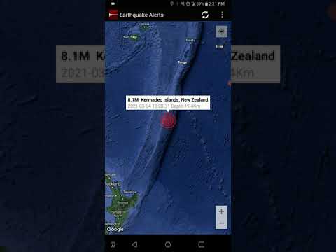 8.1 Earthquake Kermadec Islands, New Zealand 3-4-21