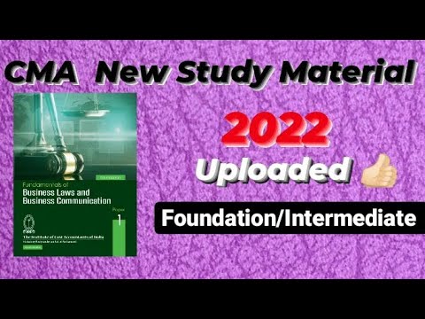 CMA New Study Material Download | 2022 Syllabus