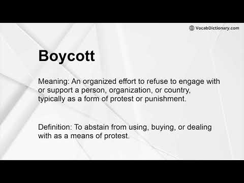 Boycott Meaning