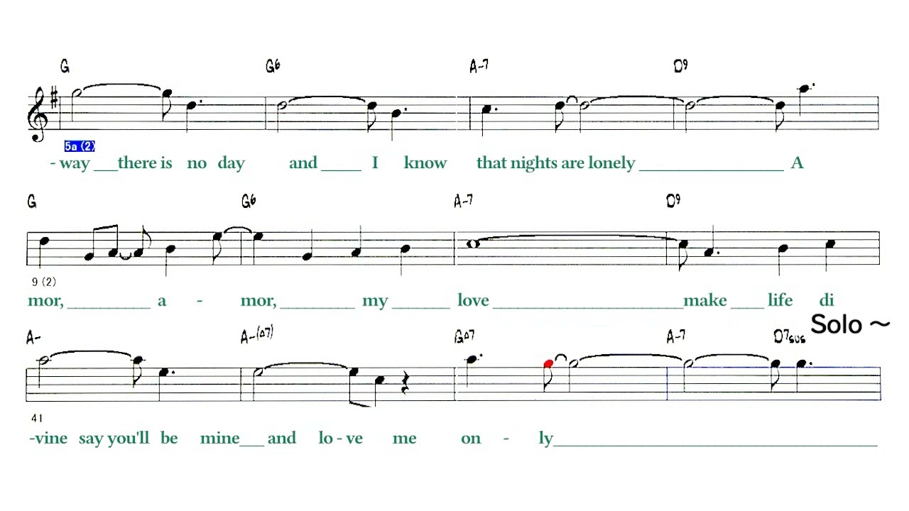 Amor - Reference ( 🎷 Eb )